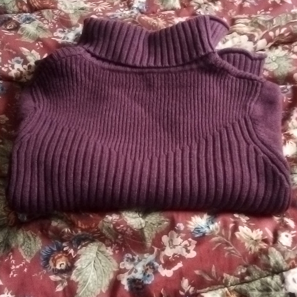 Leo & Nicole | Sweaters | Leo Nicole Maroon Turtleneck In Size L | Poshmark